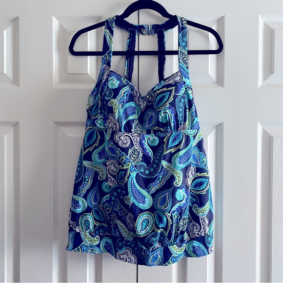Lands' End | Swim | Lands End Size 4 Paisley Deep Sea Tankini Top ...